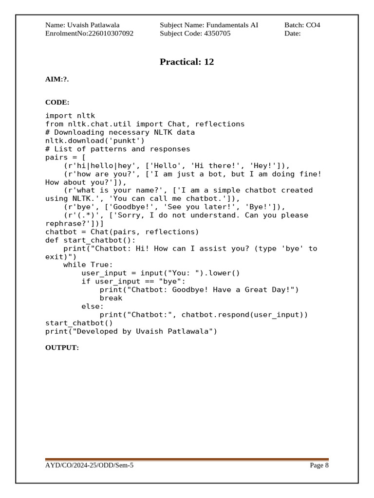 All Ai Prectical | PDF
