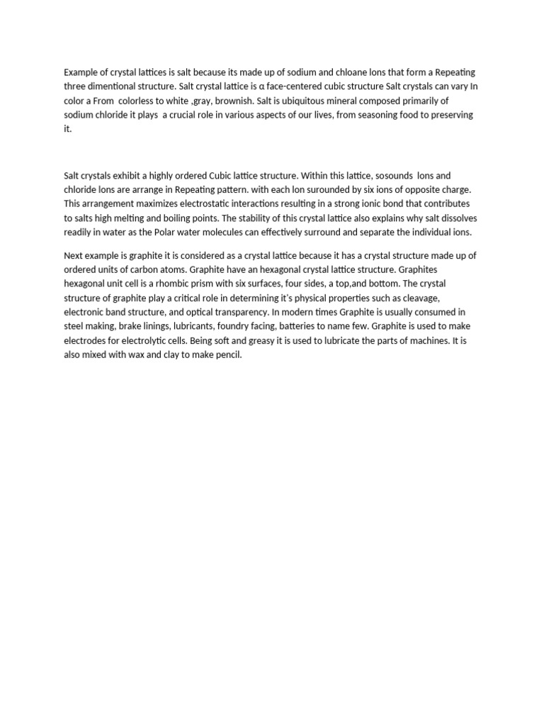 Crystal Lattice | PDF