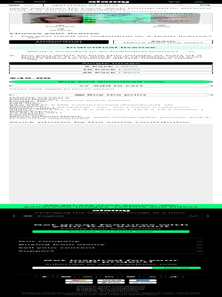 New German ID-Card. With Holographic Picture and 3-D Security ...