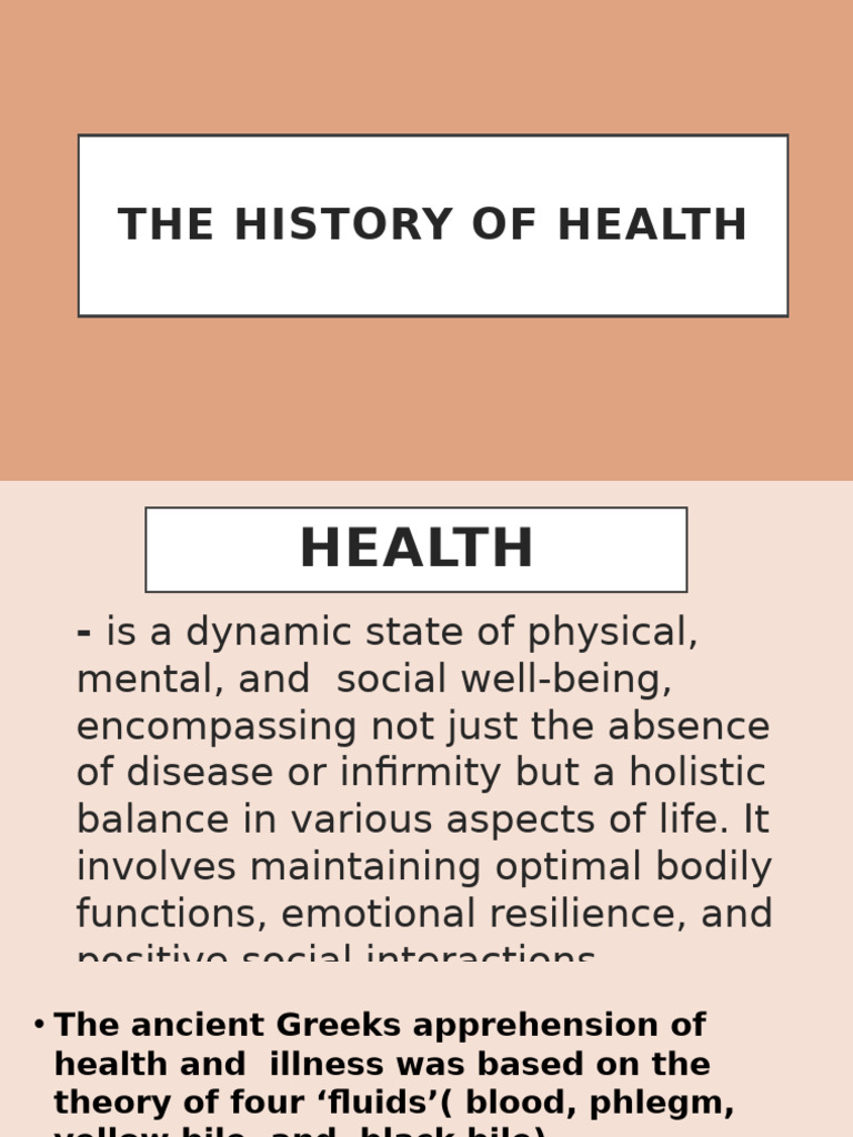 THE HISTORY OF HEALT Honey Ybanez | PDF | Medicine | Health Sciences