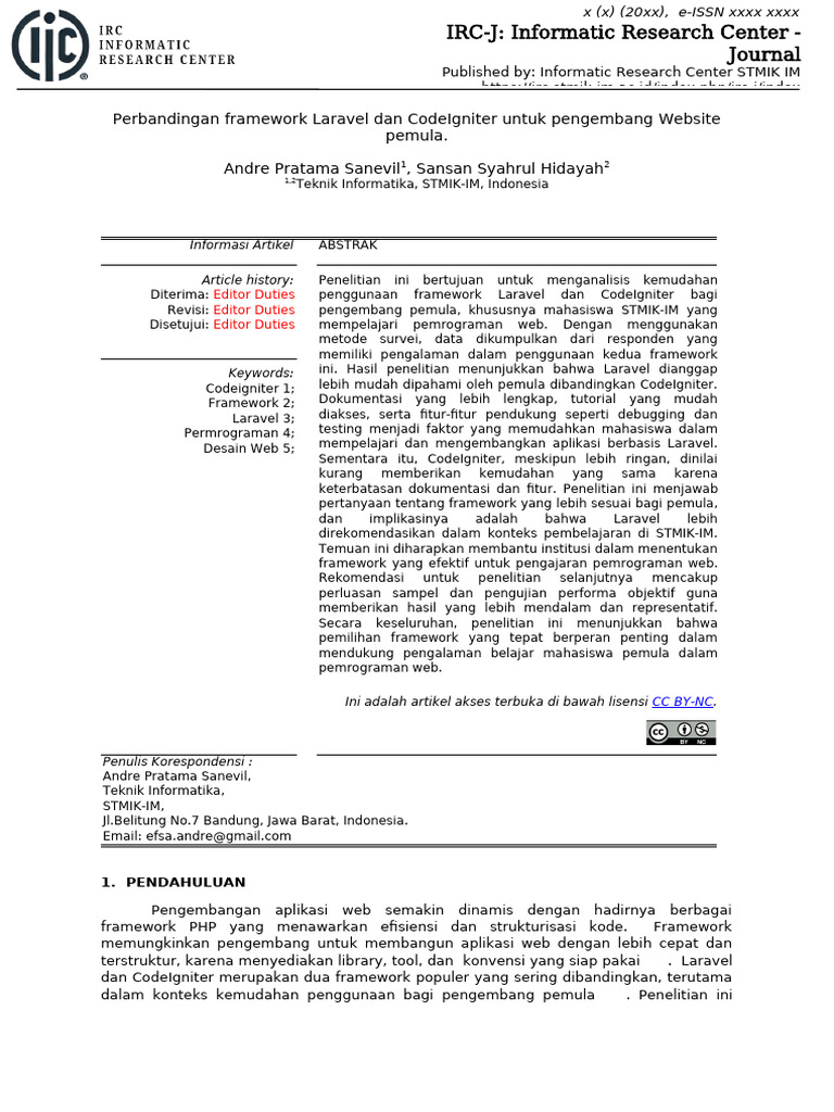 Penggunaan Framework Laravel Dan CodeIgniter Untuk Pengembang Pemula Di ...