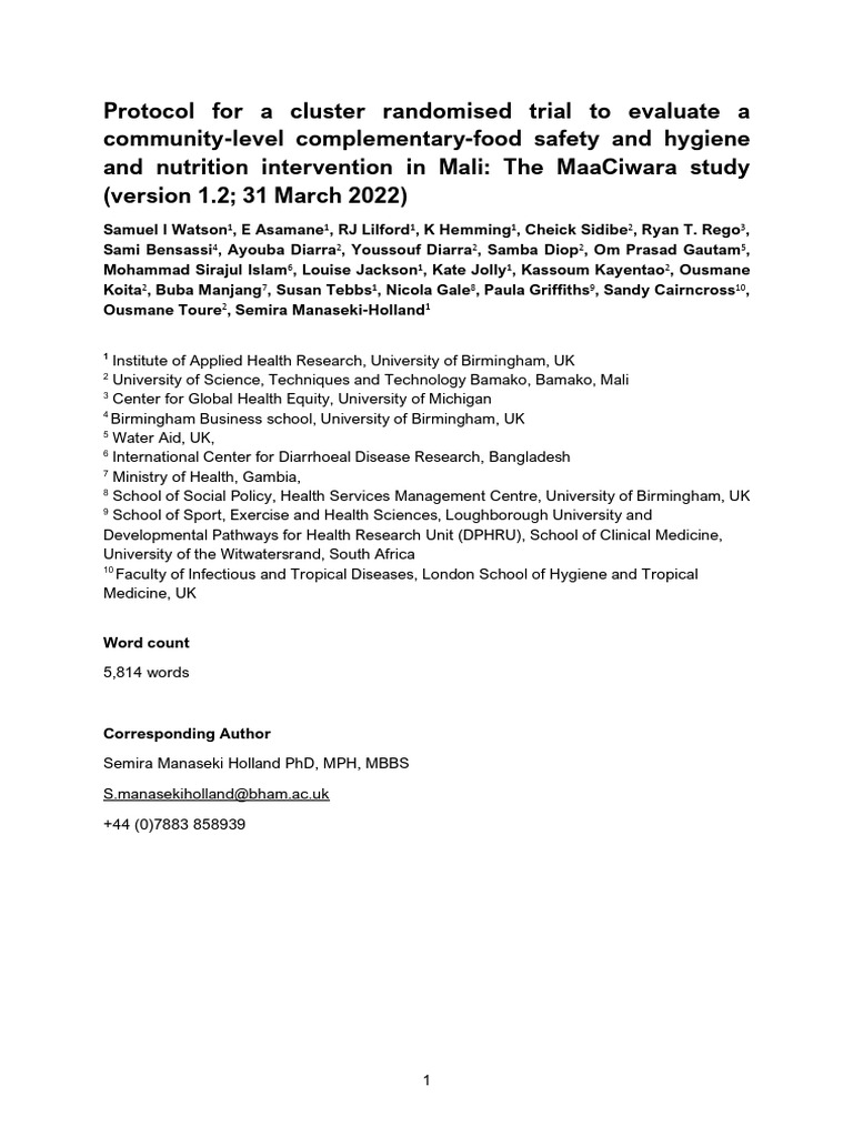 Culster Random Trial | PDF