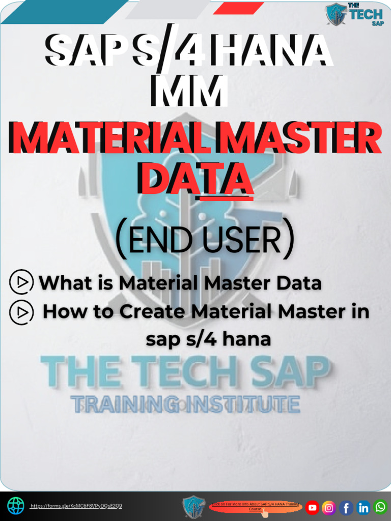 Sap Material Master Data (End User) | PDF | Procurement | Valuation ...