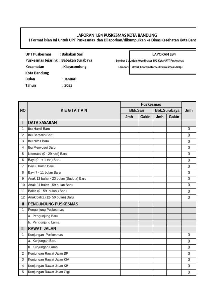 Format isian LB4 | PDF