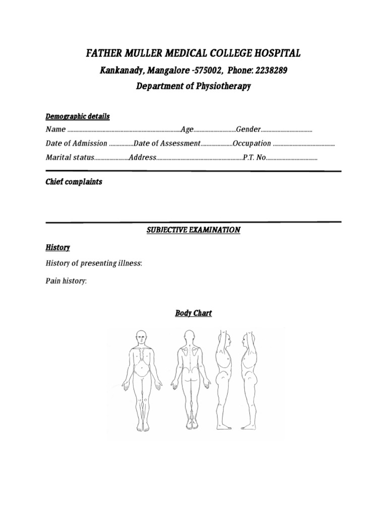 Ortho Assessement Form-1 | PDF
