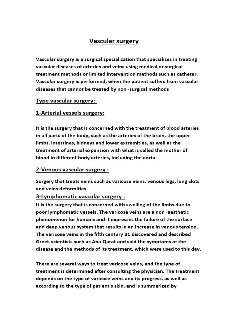 Comprehensive Guide to Vascular Surgery | PDF