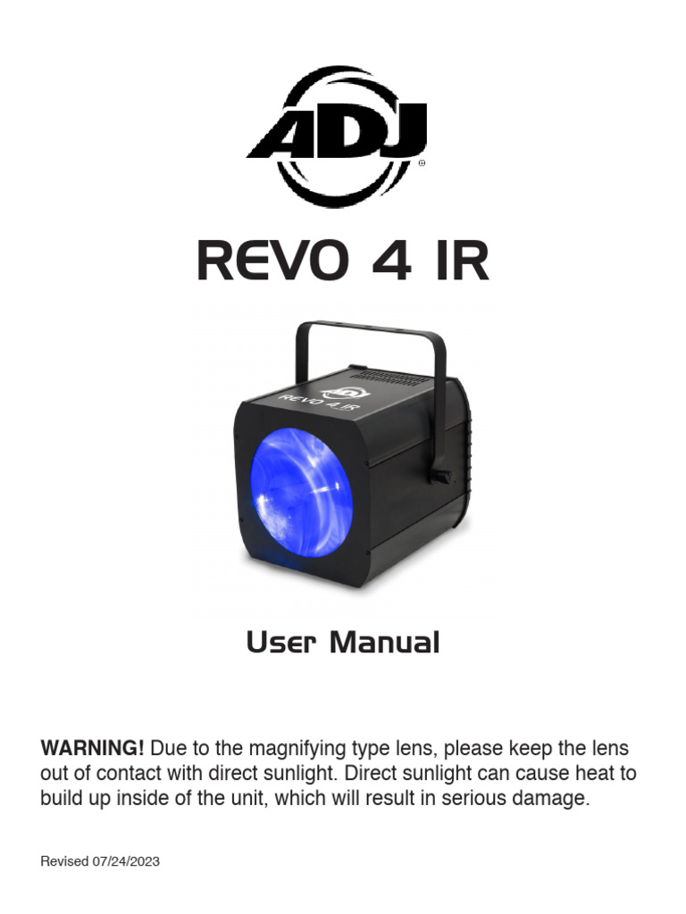 ADJ Revo 4 IR - User Manual | PDF | Electrical Engineering ...