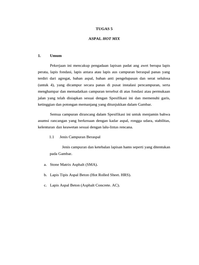 Panduan Aspal Hot Mix: Bahan & Proses | PDF