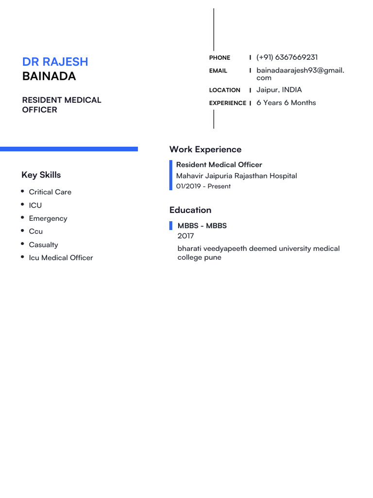 Naukri - DrRajesh Bainada Mbbs | PDF