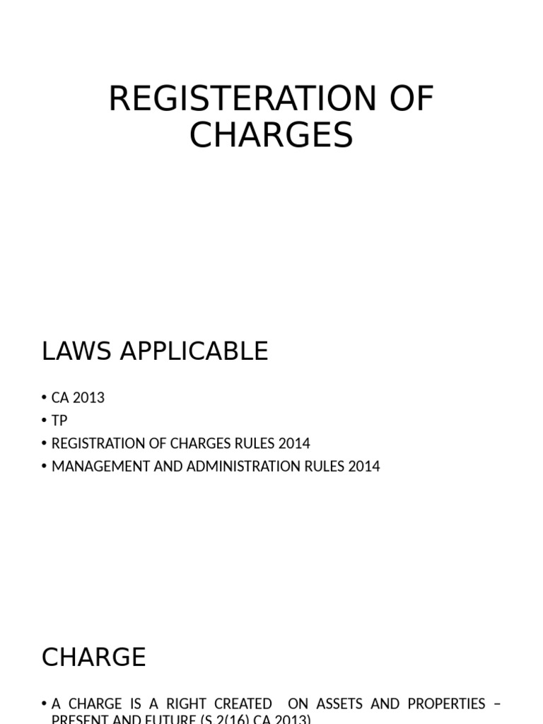 Company Charge Registration Guide | PDF | Mortgages | Business