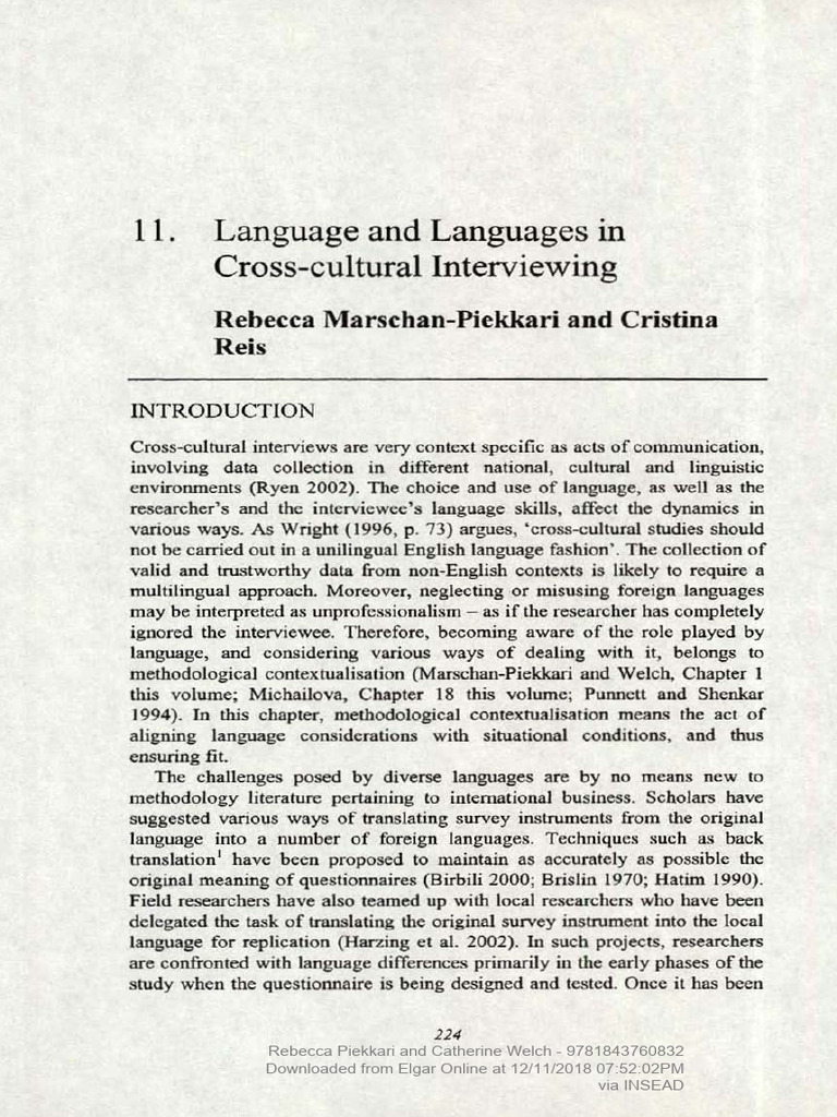 Cross Cultural Interviewing | PDF | Interview | English Language