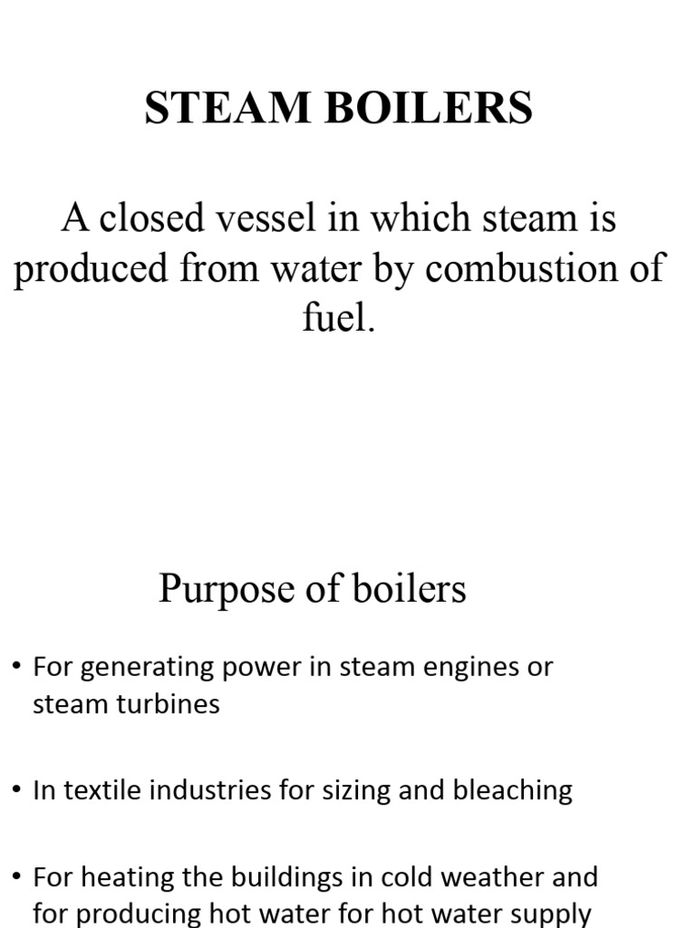 EEE103 Lec3 Steam Generators Boiler | PDF | Boiler | Combustion