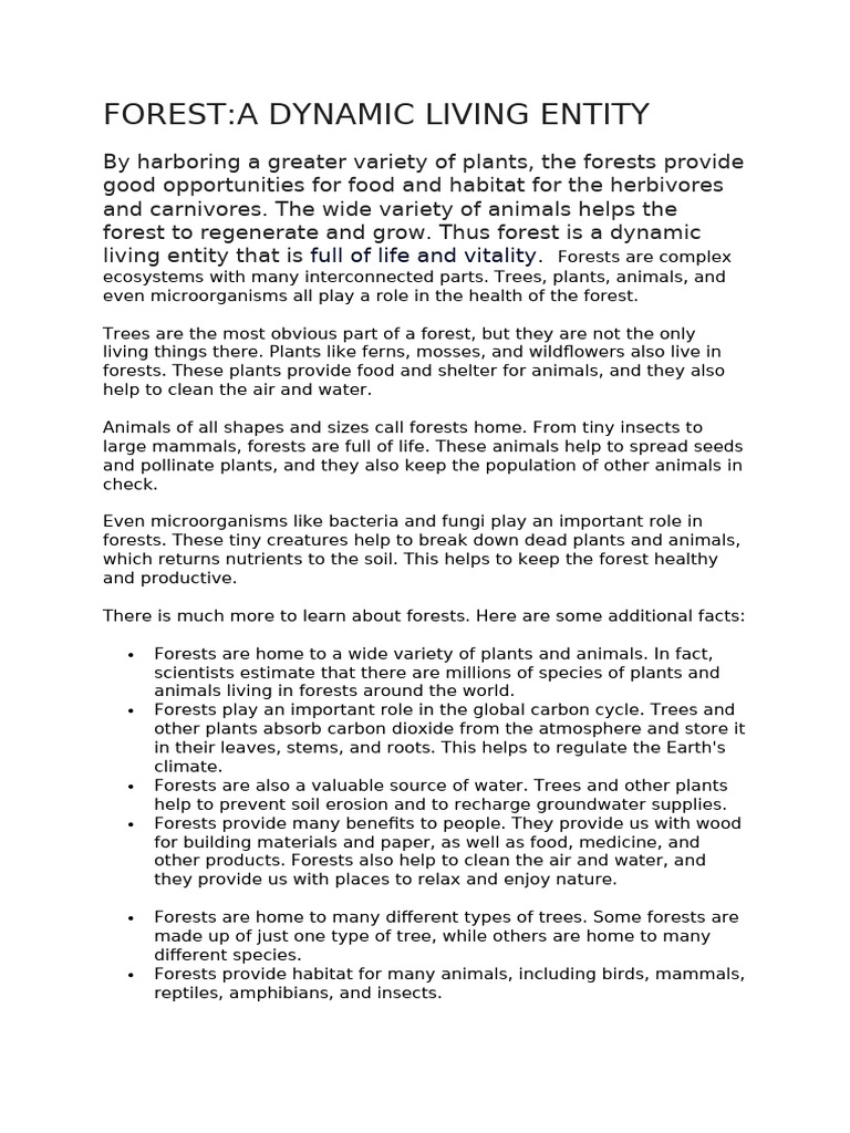 Forest | PDF | Plants | Forests