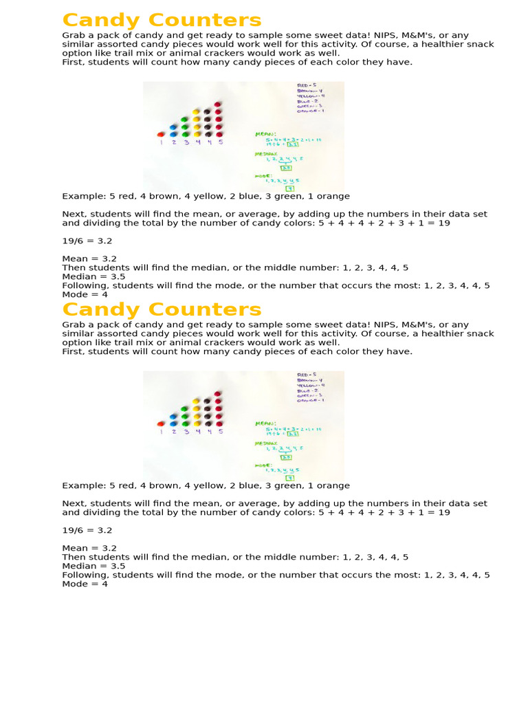 Candy Counters | PDF