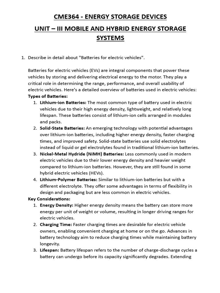 ESD Unit - 3,4,5 | PDF | Solar Power | Energy Storage