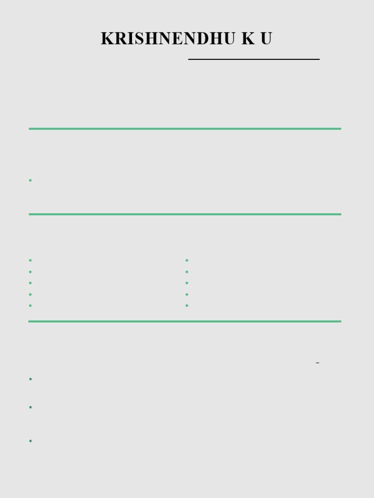 Krishnendhuk Resume | PDF | Java Script | Computer Programming