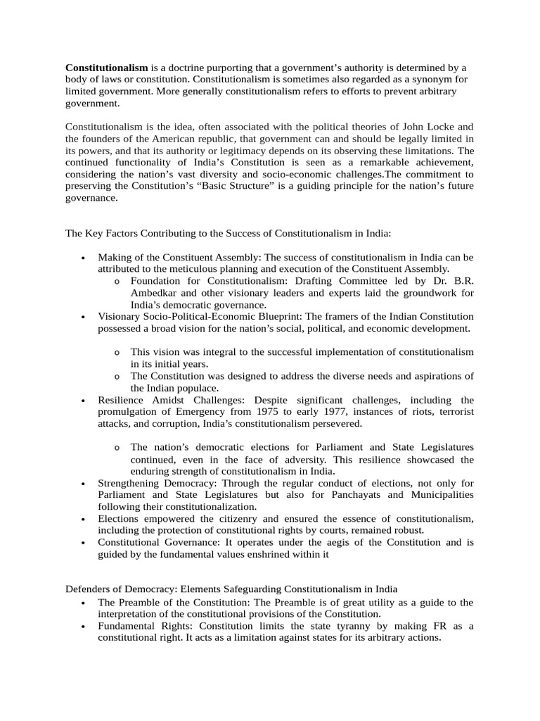 Constitutional is m | PDF | Constitution | Governance