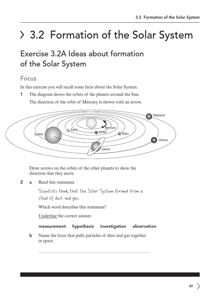 HW7 - 3-2 - Formation of The Solar System | PDF | Solar System | Formation And Evolution Of The ...