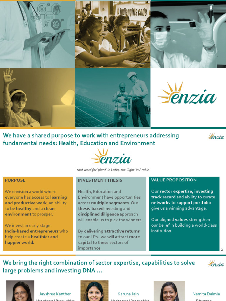 Enzia Ventures Introduction | PDF | Venture Capital | Corporate Finance