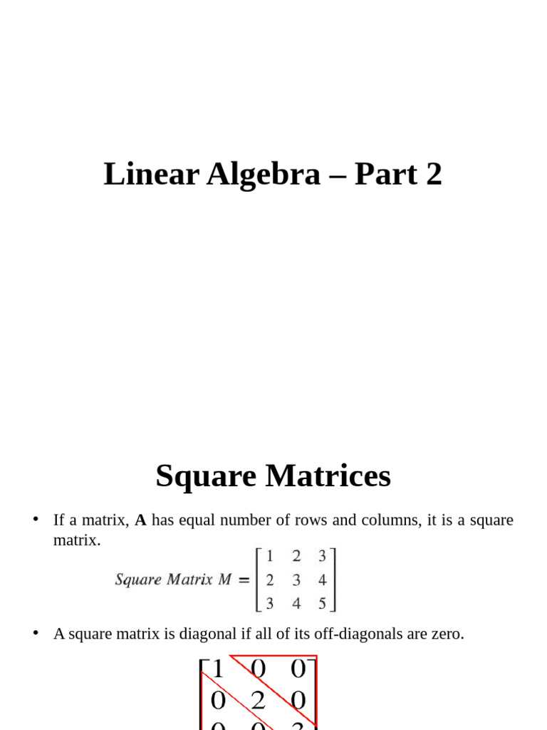 Understanding Square Matrices and Their Properties | PDF | Eigenvalues ...