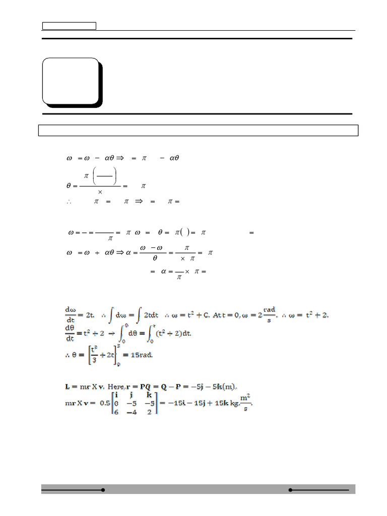 9 Rigid Body Mechanics Pdf Space Quantity