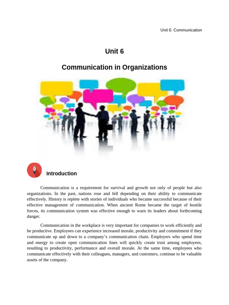 HBO Unit 6 | PDF | Communication | Nonverbal Communication