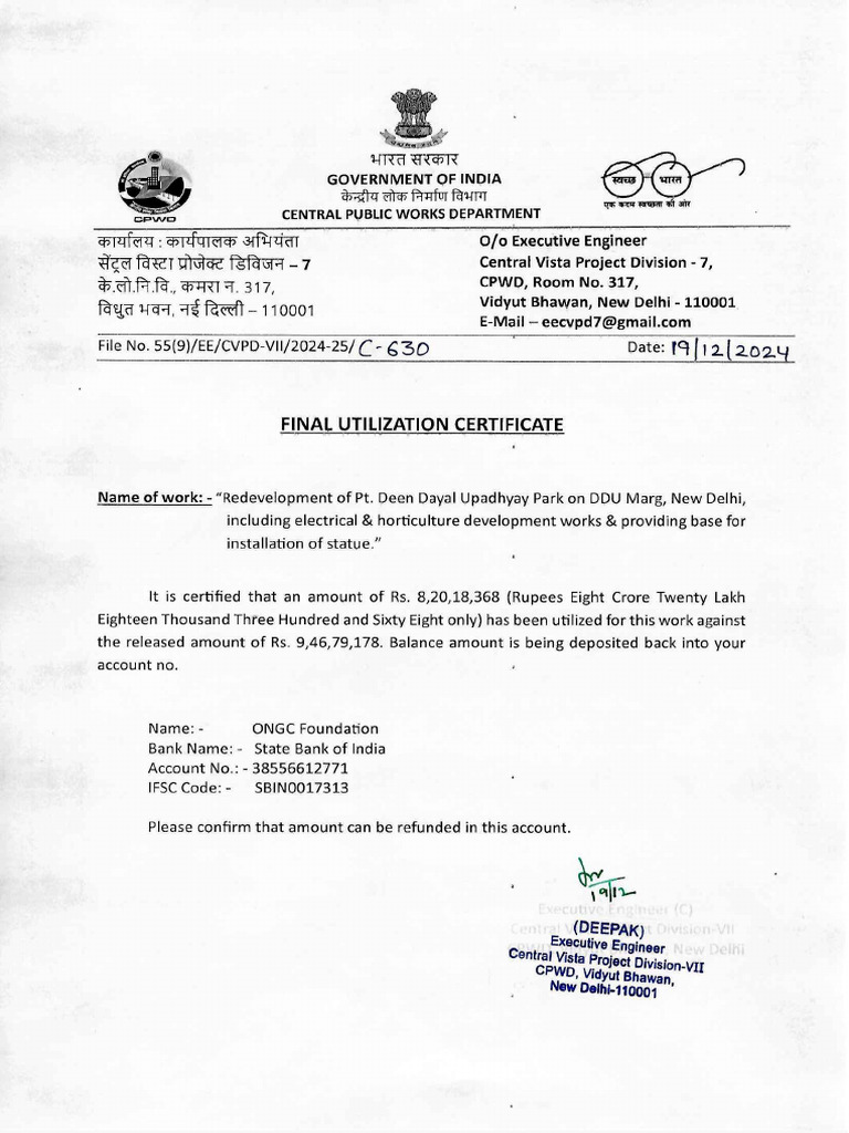 C - 630 (Final Utilization Certificate, OnGC) (2) | PDF