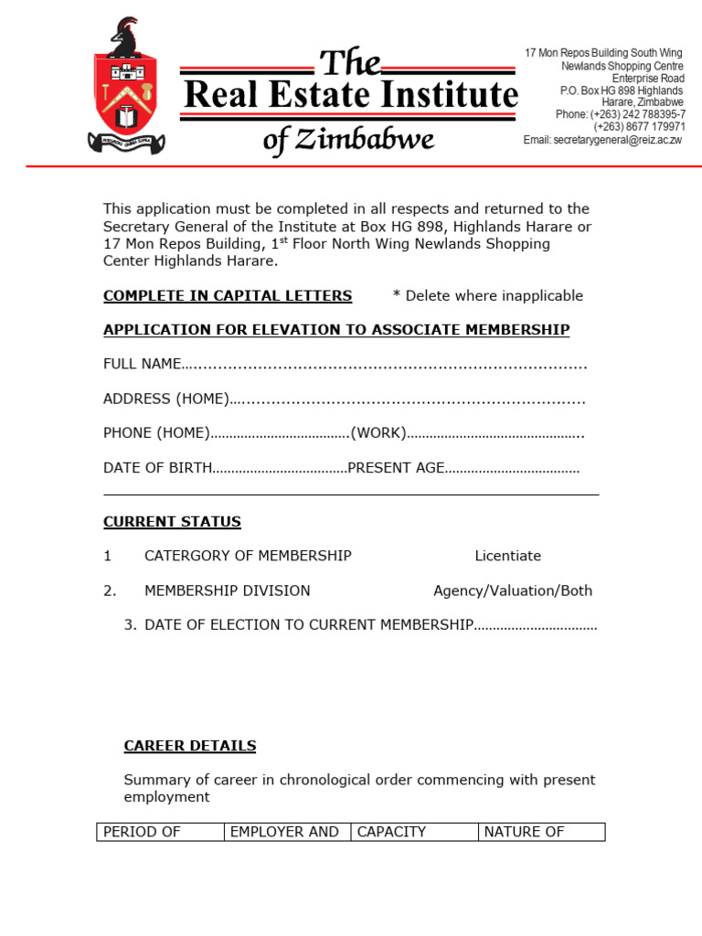 Application for Associate Membership | PDF | Justice | Crime & Violence