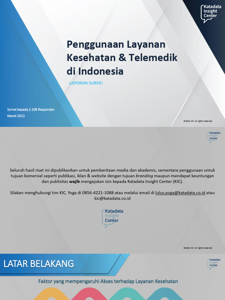 Survei Penggunaan Telemedik 2022 | PDF