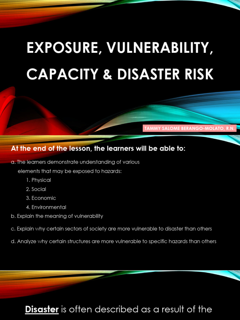 EXPOSURE-VULNERABILITY-CAPACITY-DISASTER-RISK | PDF | Hazards | Natural Disasters