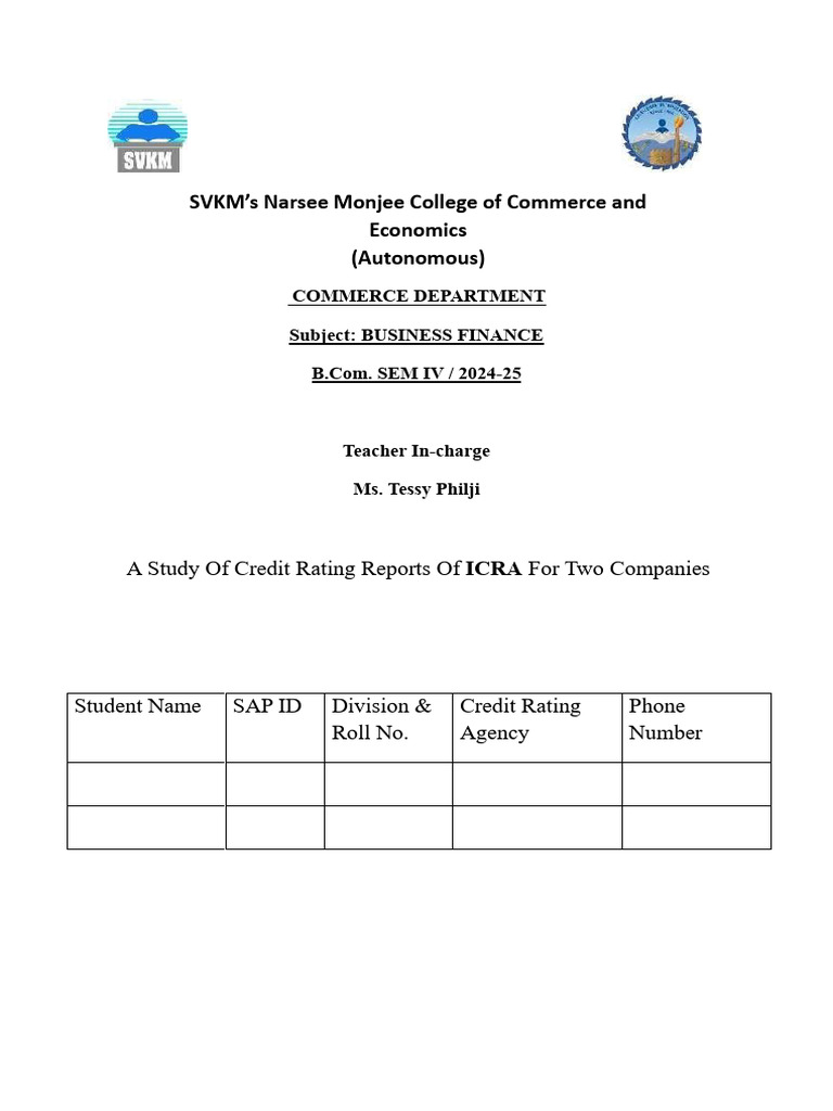 Busniess Finance Assignment Cover Page | PDF