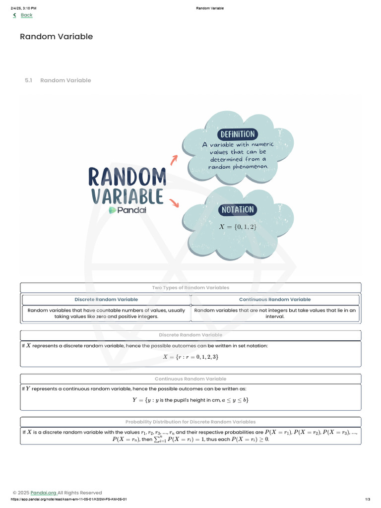 Random Variable | PDF | Random Variable | Probability Distribution Random Variable | PDF | Random Variable | Probability Distribution