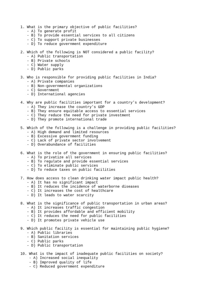 Civics Chapter 7 MCQs Class 8 | PDF | Cost Of Living | Public Health
