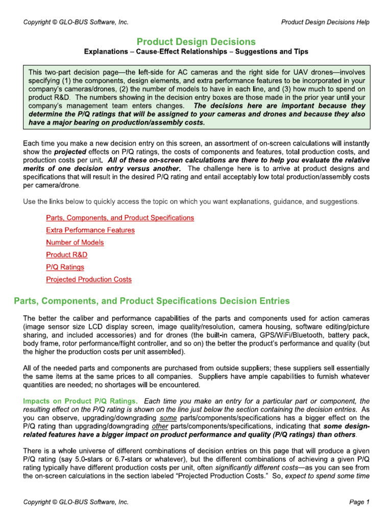 Product Design Decision | PDF
