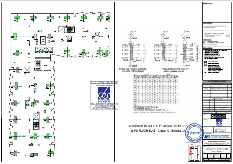 ADDITIONAL DETAIL FOR PUNCHING SHEAR RFT.PLAN @ 5thFLOOR SLAB - Cluster ...
