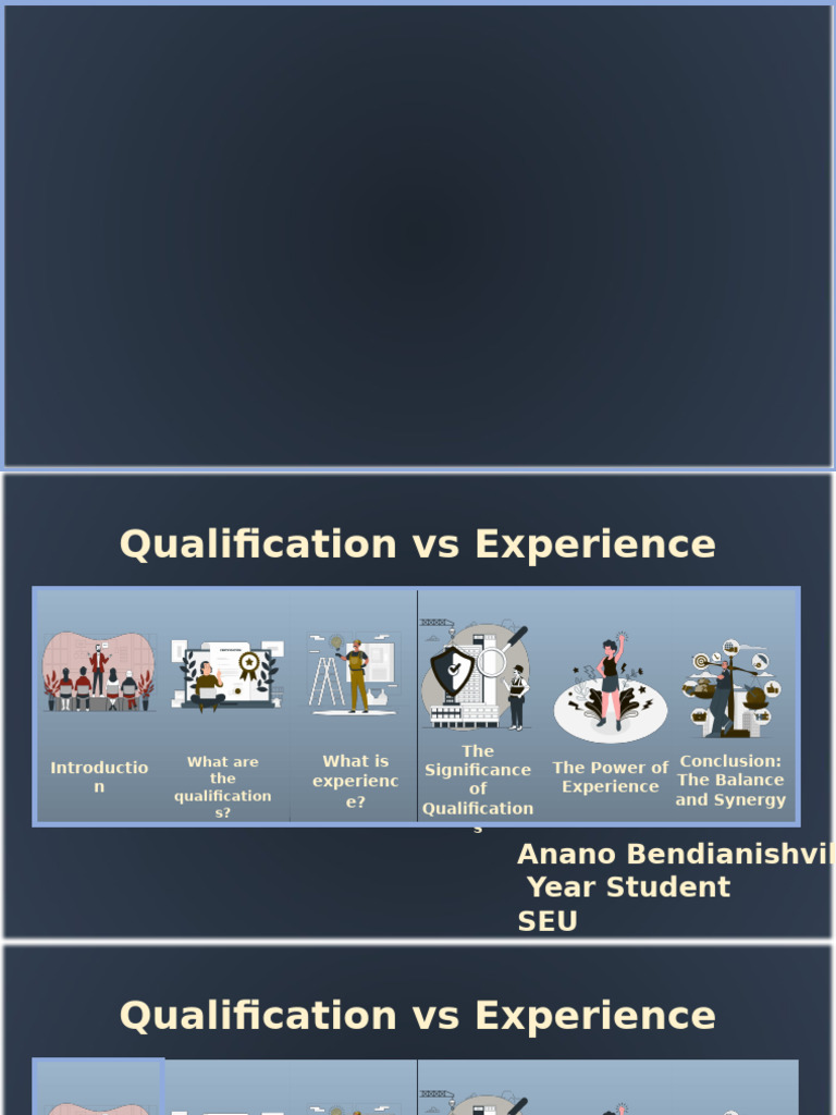 Anano Bendianishvili - Experience Vs Qualifications | PDF
