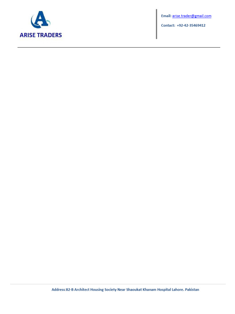 Letter Head Arise Traders - 1 | PDF