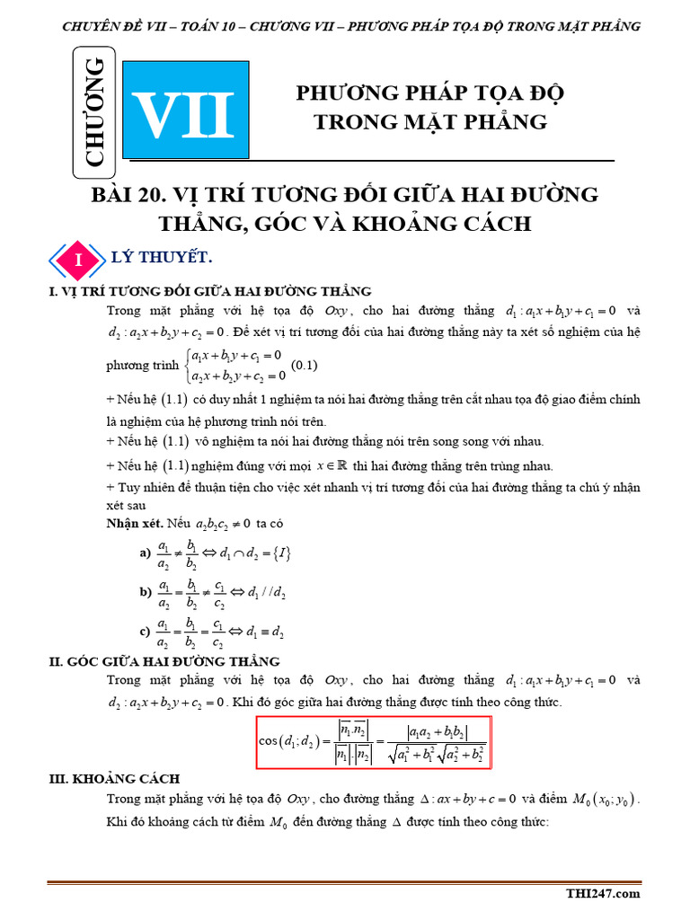 Tai Lieu Vi Tri Tuong Doi Giua Hai Duong Thang Goc Va Khoang Cach Toan ...
