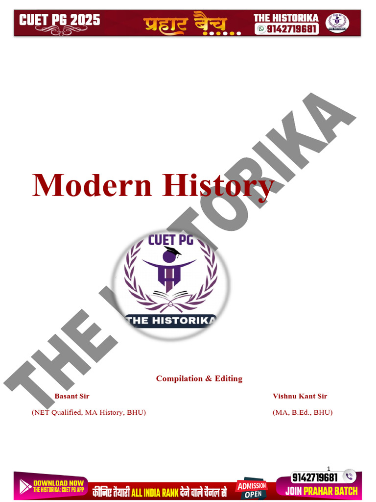 Modern History Book English Final-1 | PDF | Mughal Empire