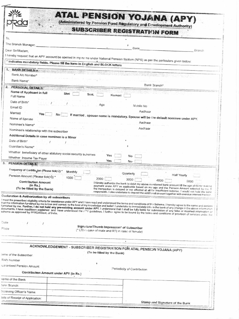 APY FORM | PDF | Financial Services | Retirement