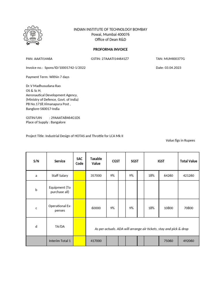 ADA Invoice. II Intalment Draft | PDF | Taxes | Government Finances