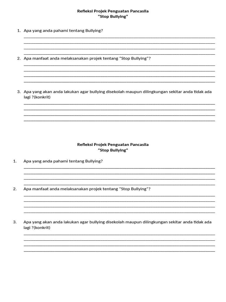 Refleksi Projek | PDF