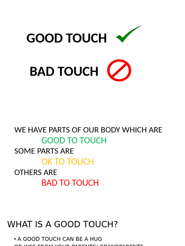 Good Touch Bad Touch | PDF