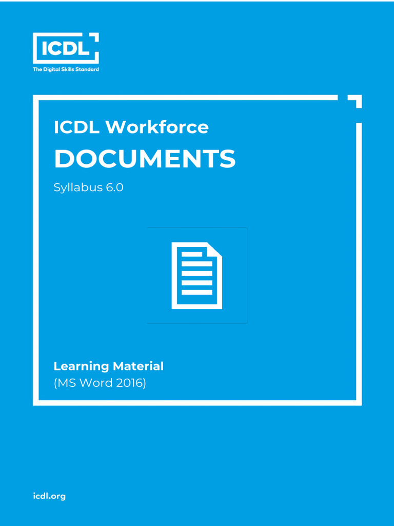 ICDL Documents 2016 6.0 - Engage Consult (1) | PDF | Microsoft Word | Software
