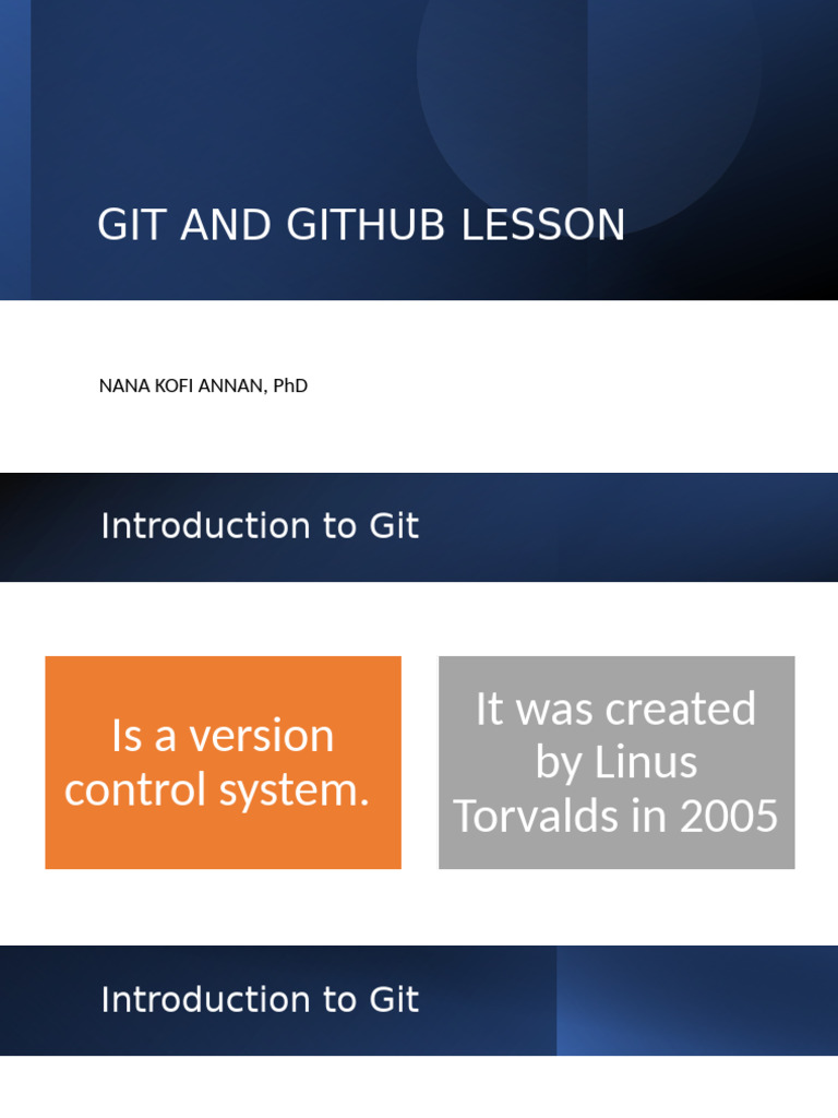 Git and Github Lesson | PDF | Computer File | Directory (Computing)