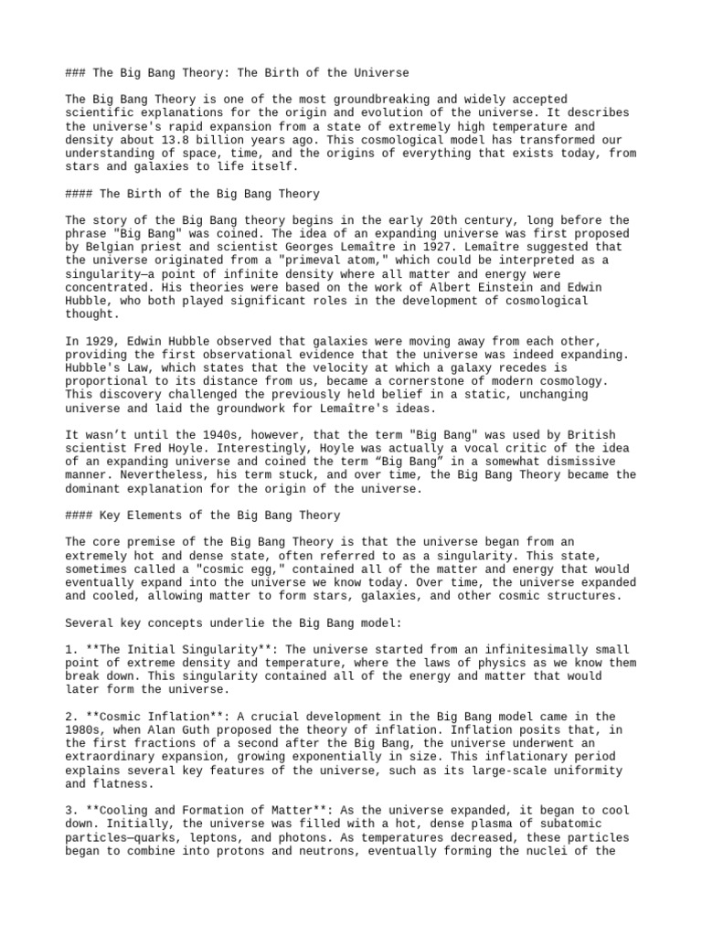Understanding Girls' Psychology | PDF | Big Bang | Universe