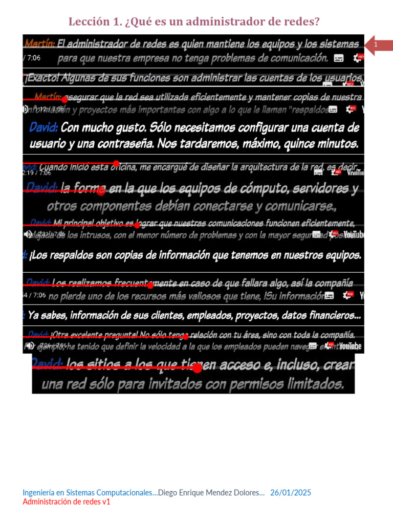 Lección 1. Qué Es Un Administrador de Redes.docx | PDF