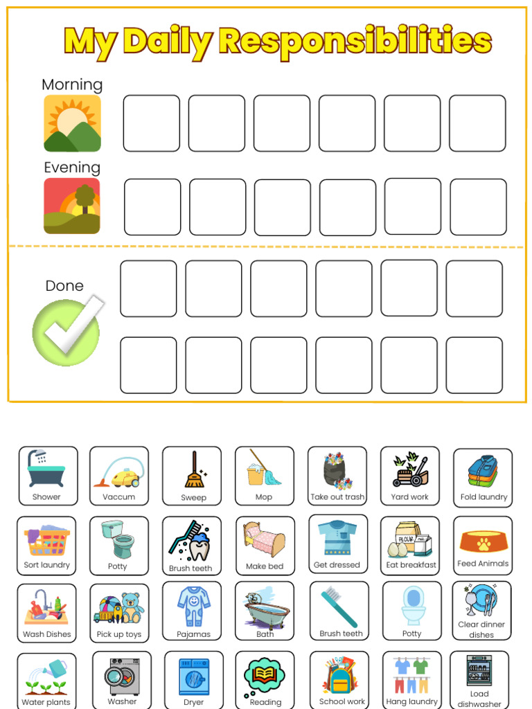 Daily Chores and Routine List | PDF