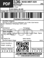 Sample JNT Waybill | PDF