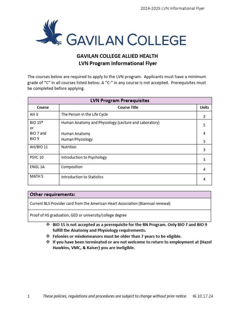General-LVN_Flyer_-2024_202513 | PDF | University And College Admission ...